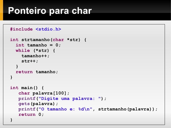 Linguagem C 09 Ponteiros