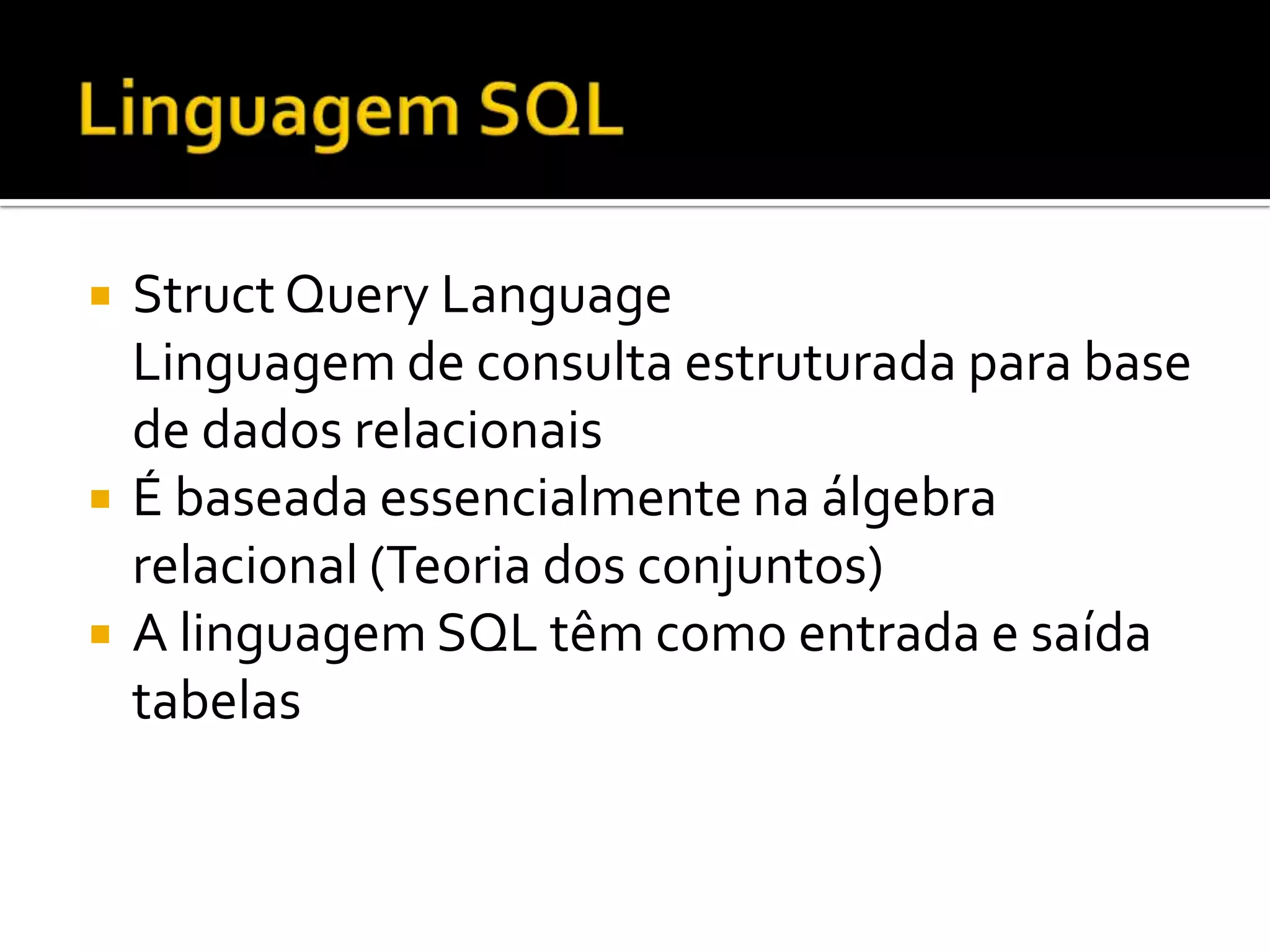 Linguagem sql | PPT