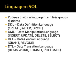 Linguagem sql | PPT