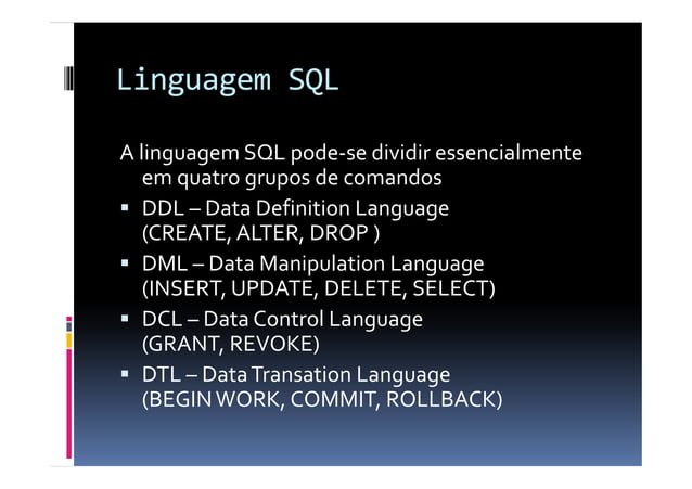 Linguagem sql | PDF | Databases | Computer Software and Applications