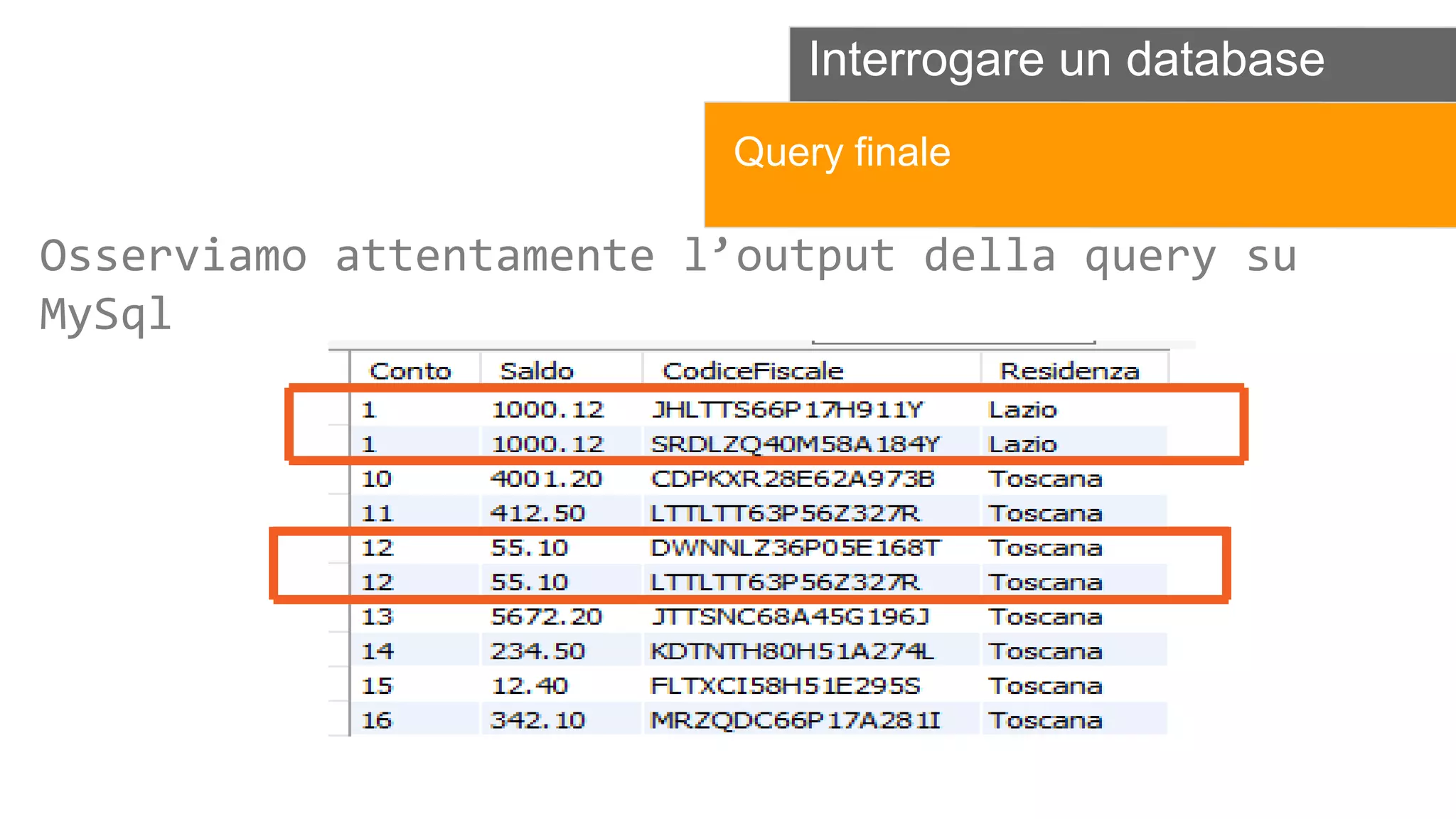 Linguaggio SQL: join tra tabelle | PPTX