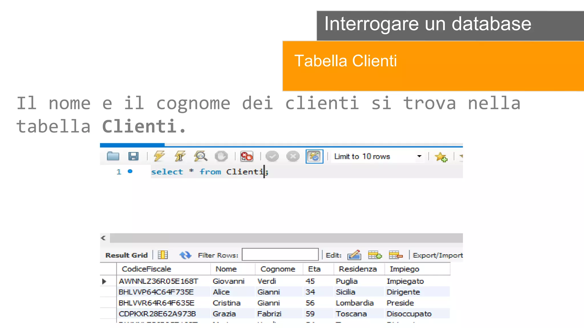 Linguaggio SQL: join tra tabelle | PPTX