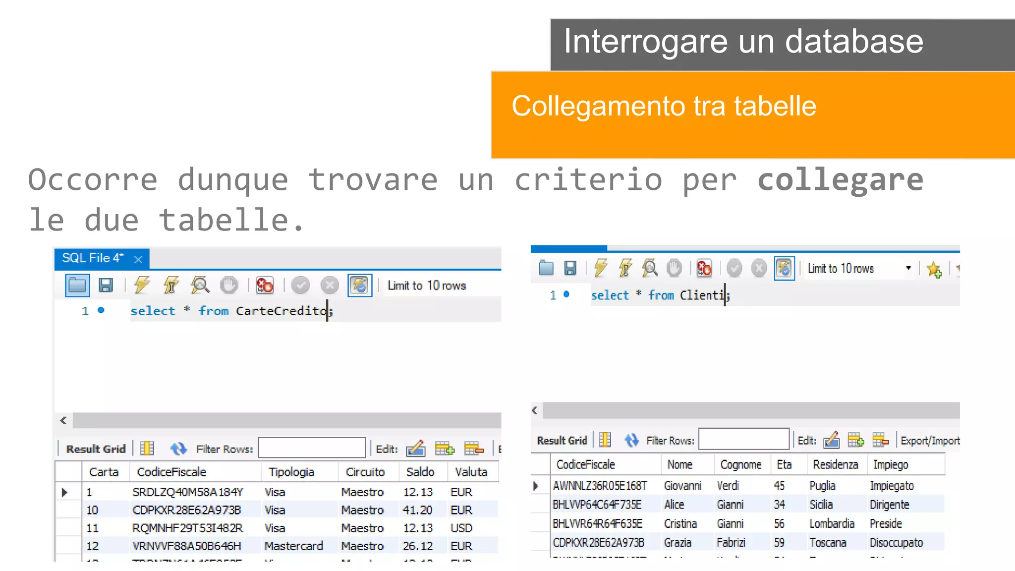 Linguaggio SQL: join tra tabelle | PPTX