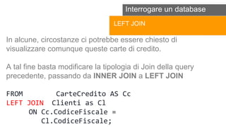 Linguaggio SQL: join tra tabelle | PPTX