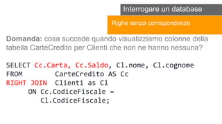 Linguaggio SQL: join tra tabelle | PPTX