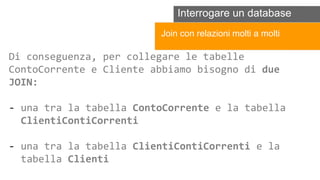 Linguaggio SQL: join tra tabelle | PPTX