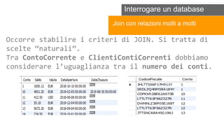 Linguaggio SQL: join tra tabelle | PPTX