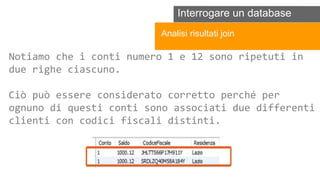 Linguaggio SQL: join tra tabelle | PPTX