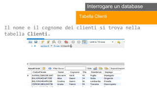 Linguaggio SQL: join tra tabelle | PPTX