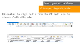Linguaggio SQL: join tra tabelle | PPTX