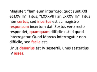 Lingua latina per se illustrata pensum b | PPTX