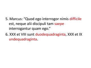 Lingua latina per se illustrata(exercitium 6) | PPT