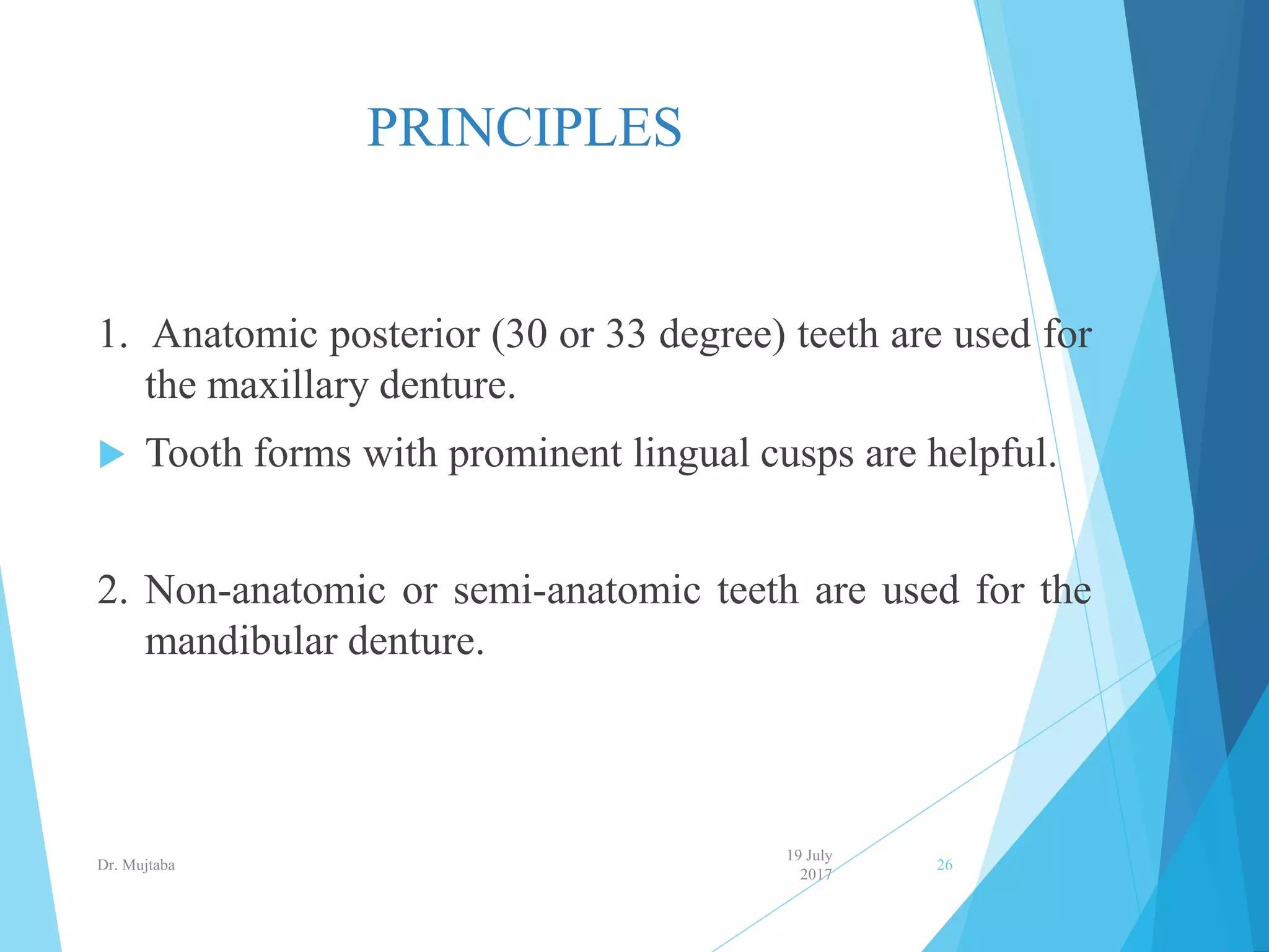 Lingualized occlusion in rdp | PPTX