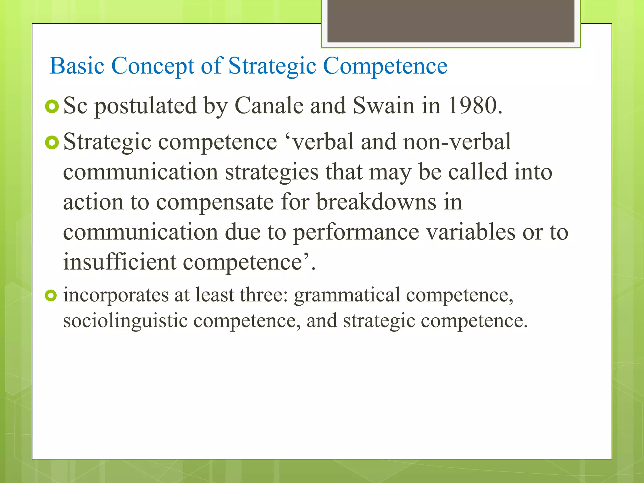 Strategic Competence | PPTX