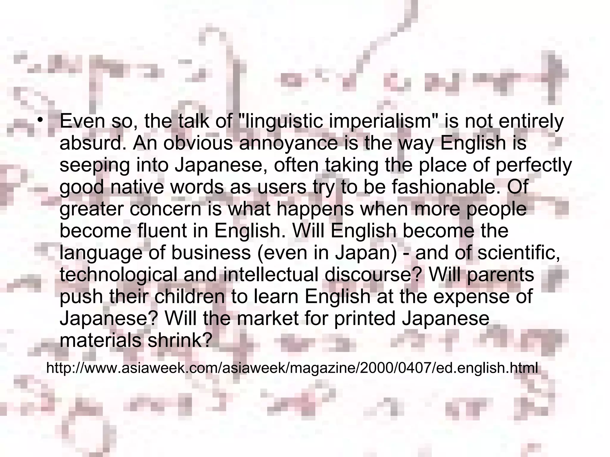 Linguistic Imperialism | PPT
