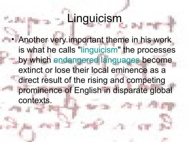 Linguistic Imperialism | PPT