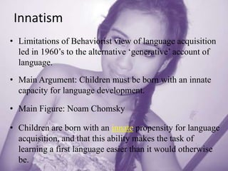 Linguistic oriented theories(pinker) | PPT