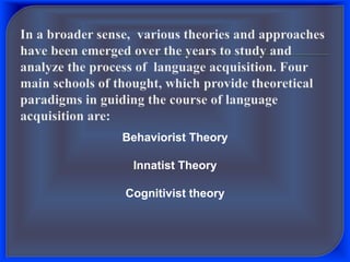Linguistic oriented theories | PPTX