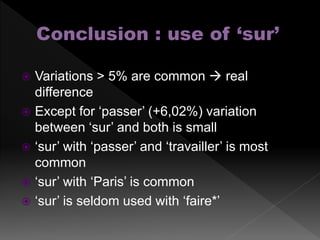 Linguistic : french prepositions 'à' & 'sur' | PPTX