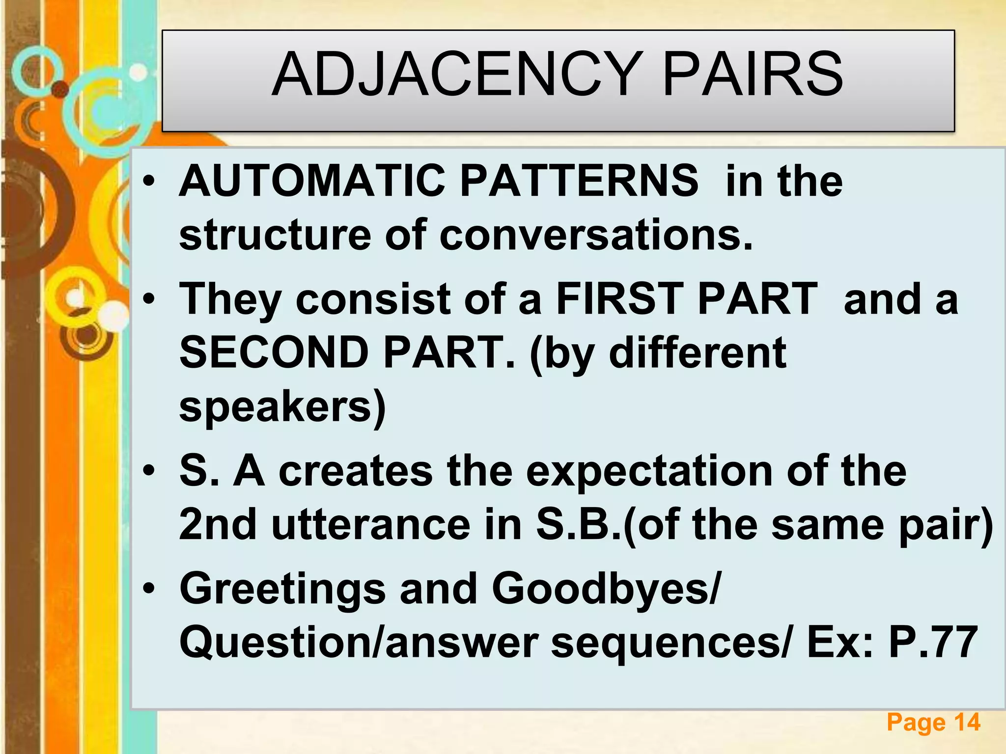 CONVERSATION ANALYSIS-PREFERENCE STRUCTURE | PPTX