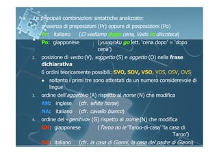 Linguistica slide lezionionline | PPT