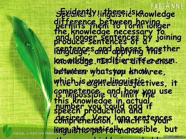 Linguistic competence and performance group5 | PPT