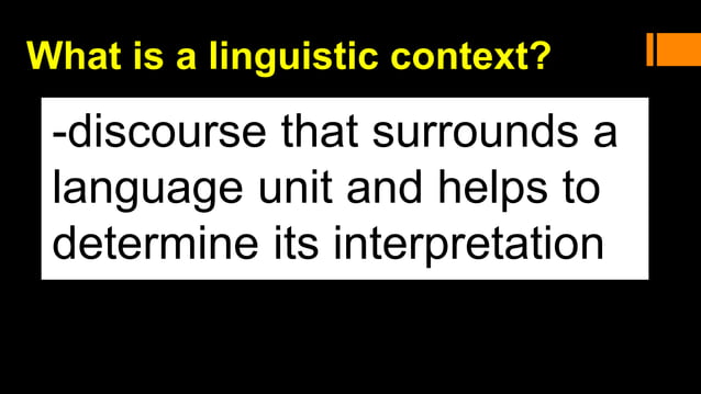 Linguistic Context.pptx | Poetry | Books and Literature