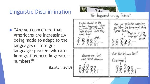 Cultural and Linguistic Discrimination TESOL 2015