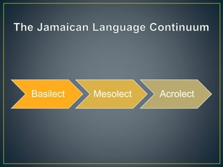 Linguistic features of_jamaican_creole | PPTX