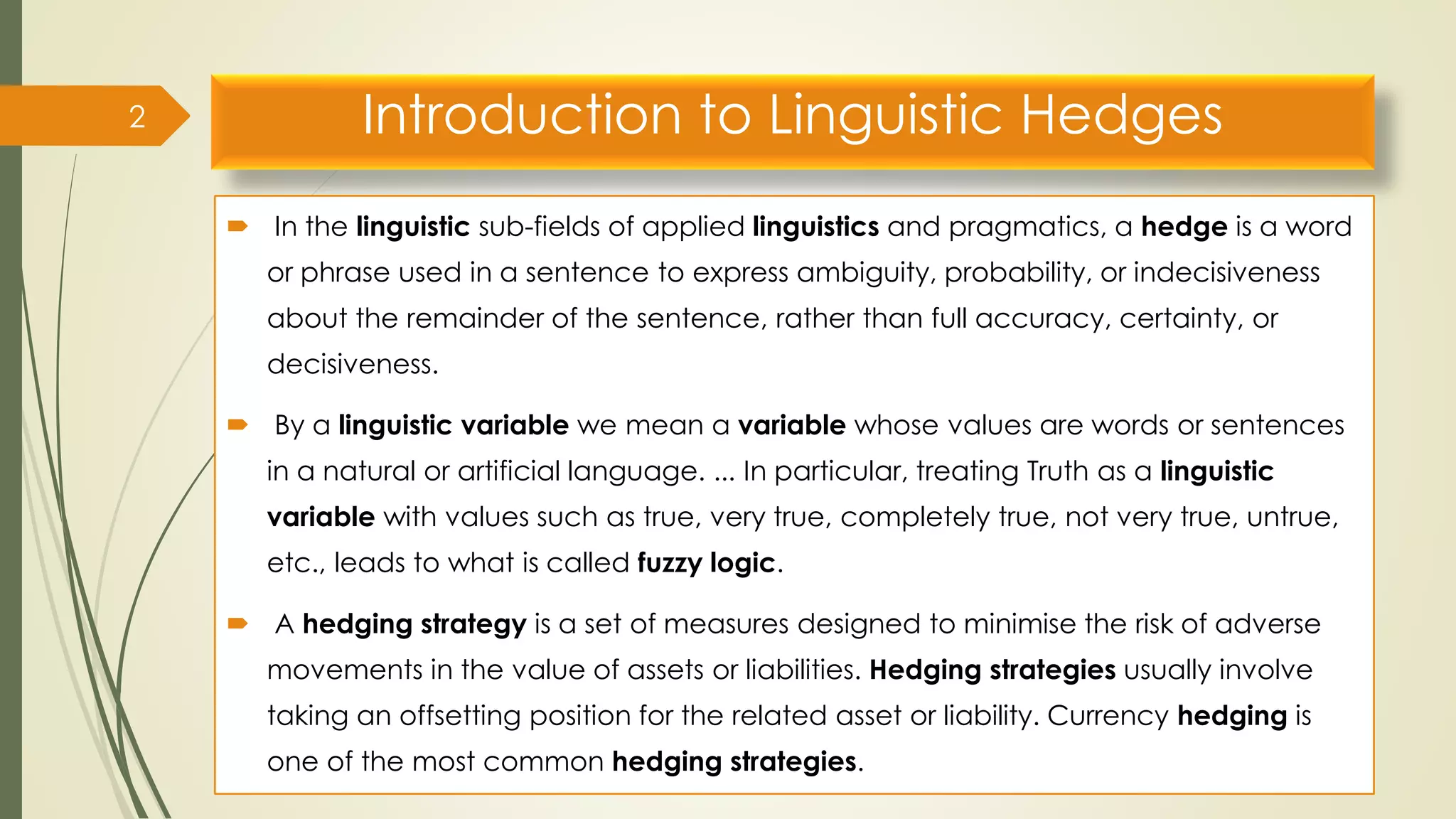 Linguistic Hedges In Fuzzy Logic Pdf Programming Languages Computing