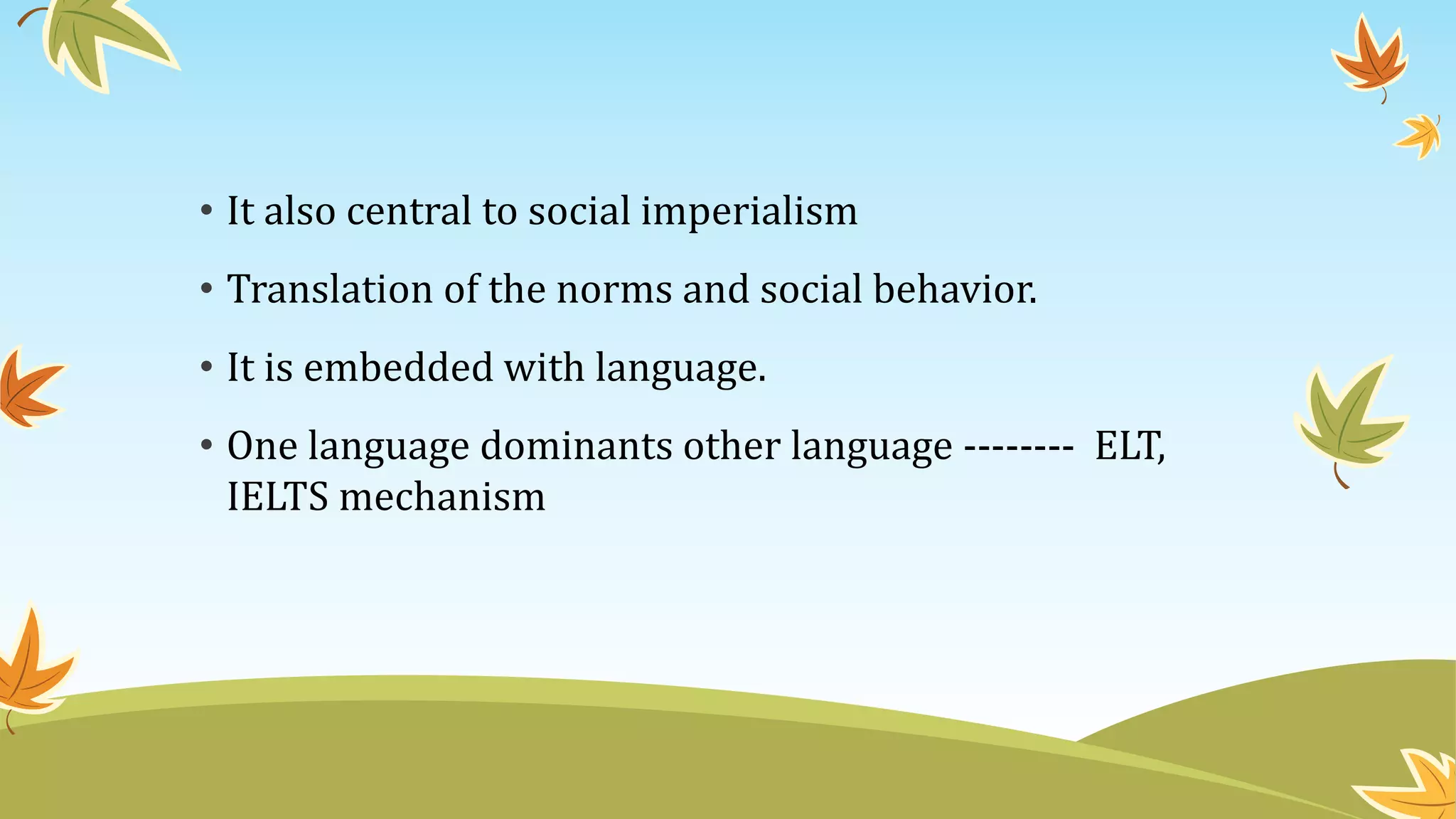 Linguistic imperialism | PPTX