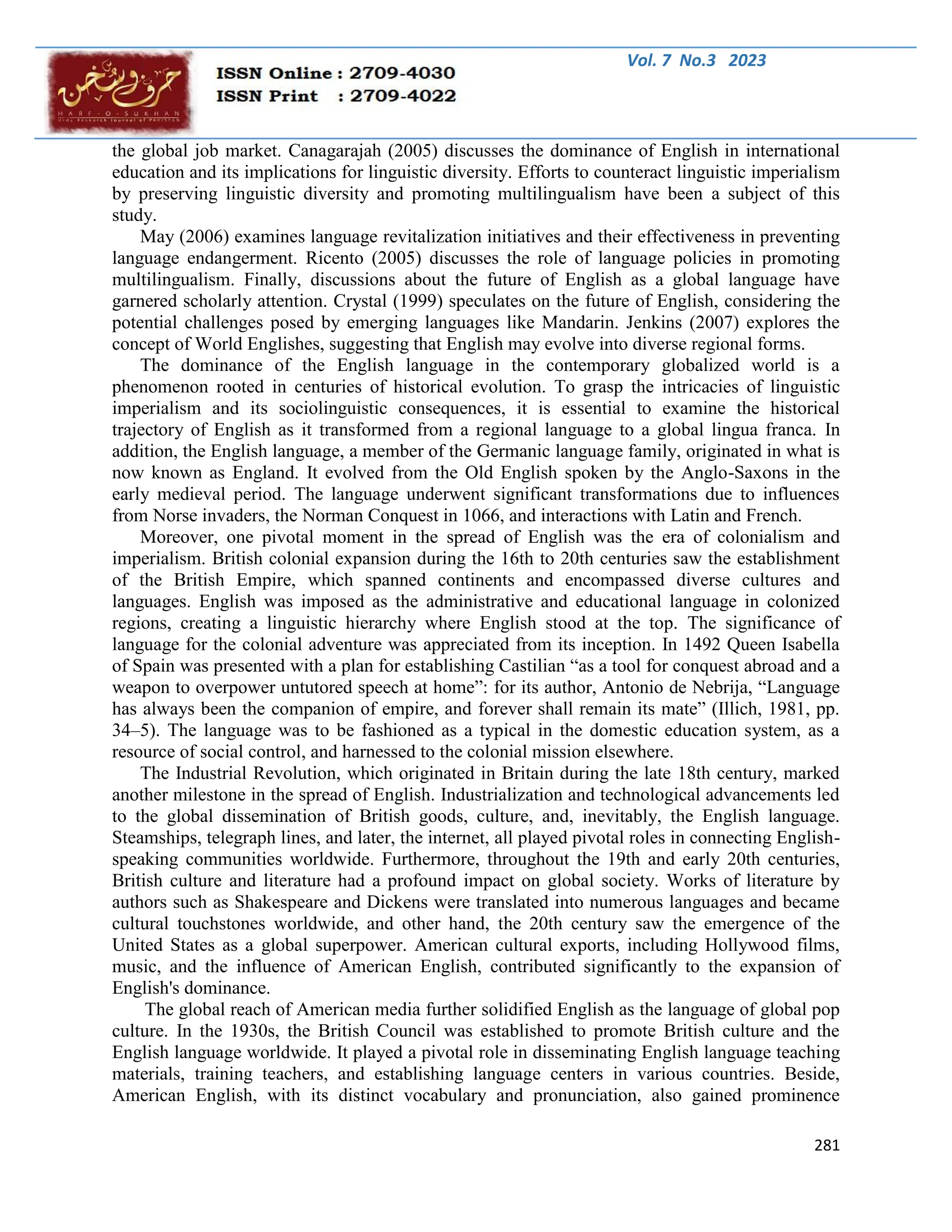 Linguistic Imperialism in the Globalized World: Examining English ...