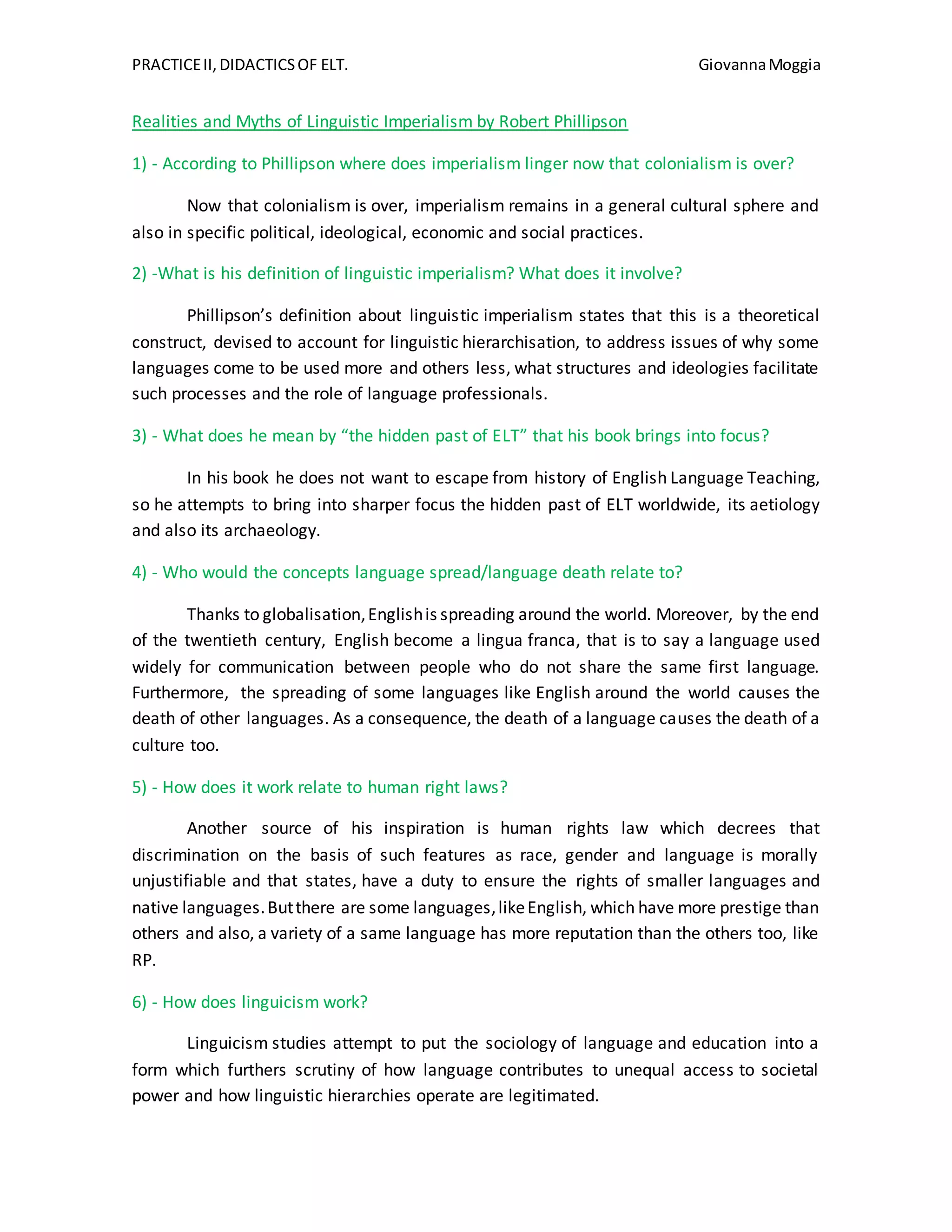 Linguistic Imperialism | DOCX