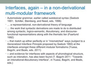 Linguistic interfaces and the biological trope iit d 071014 | PPT