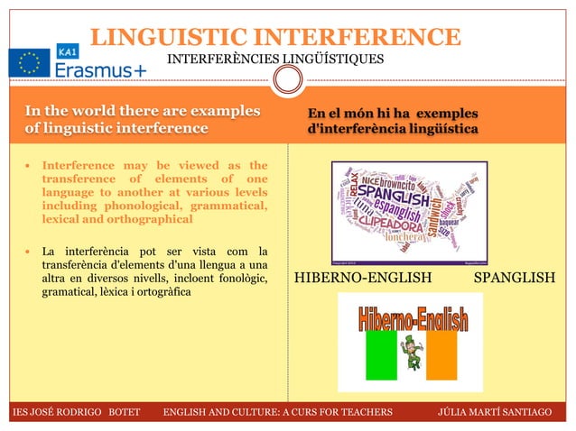 Linguistic interference | PDF