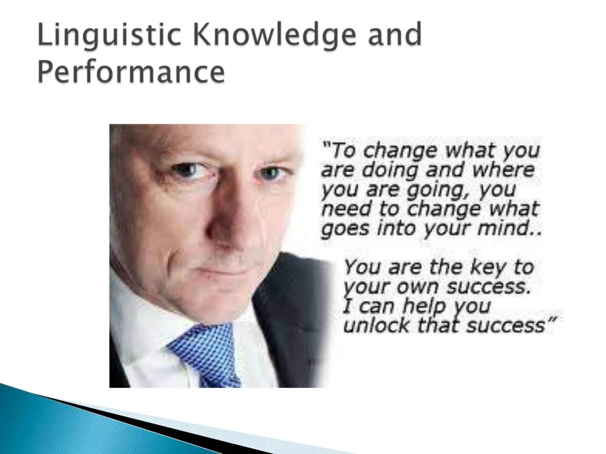 Linguistic knowledge & performance | PPTX