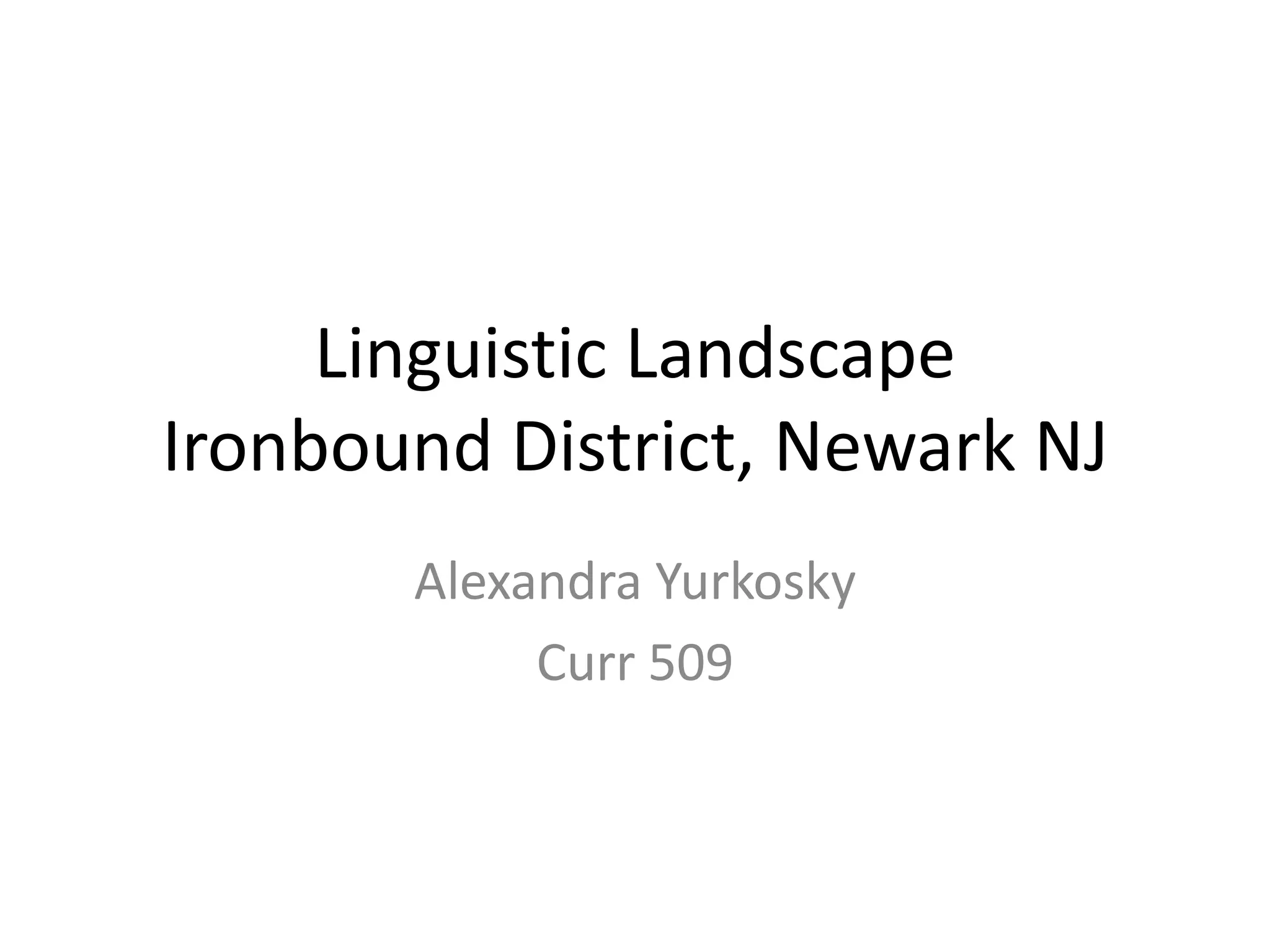 Linguistic landscape | PPTX