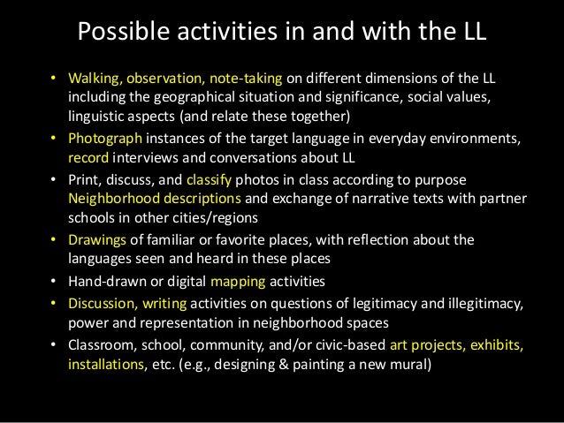 Linguistic Landscape for Language Study