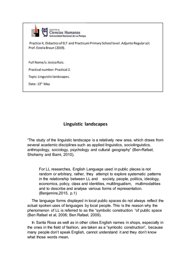 Linguistic landscapes - Ruiz | DOCX