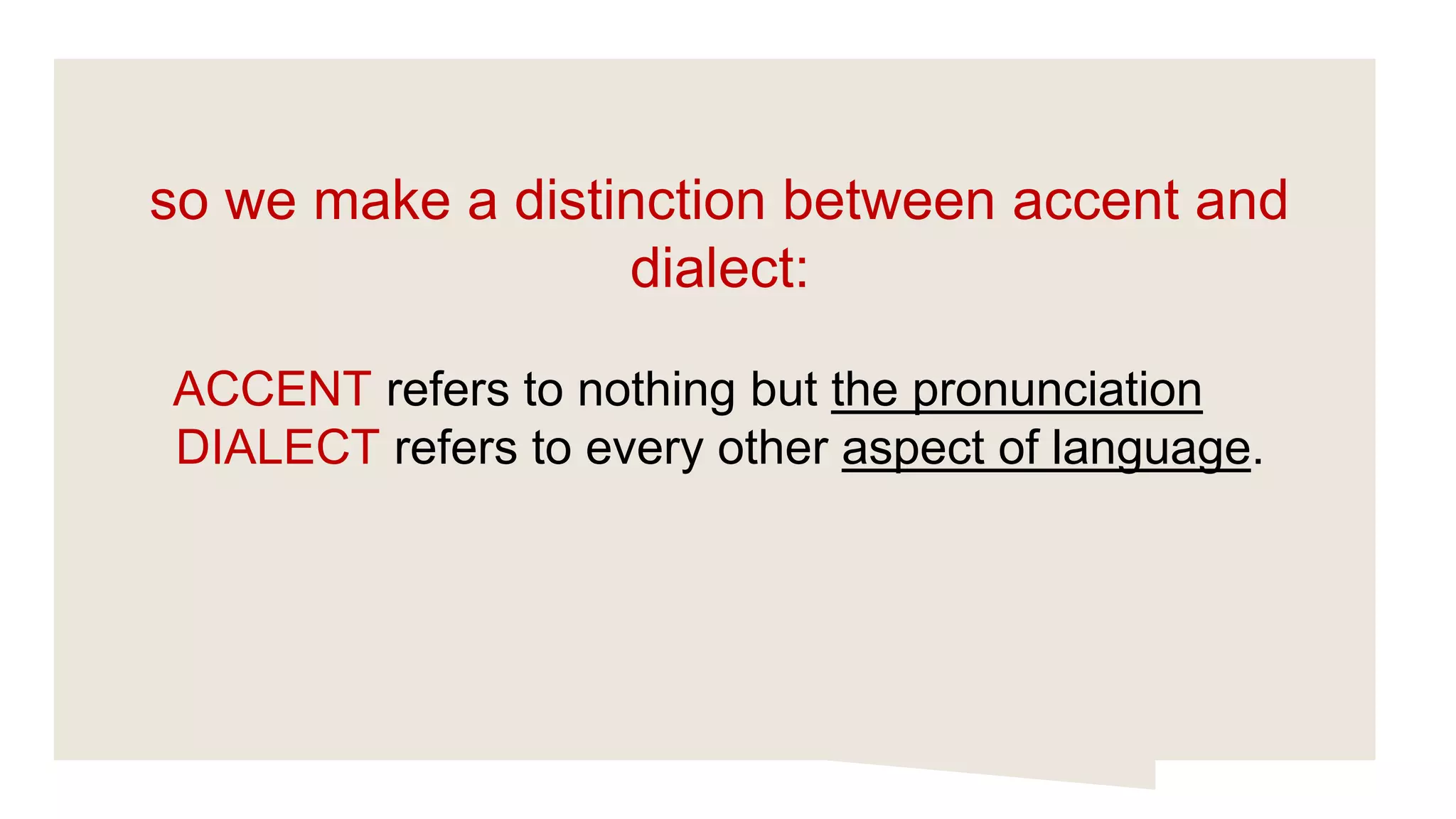 Types of linguistics items and Social Dialect | PPTX