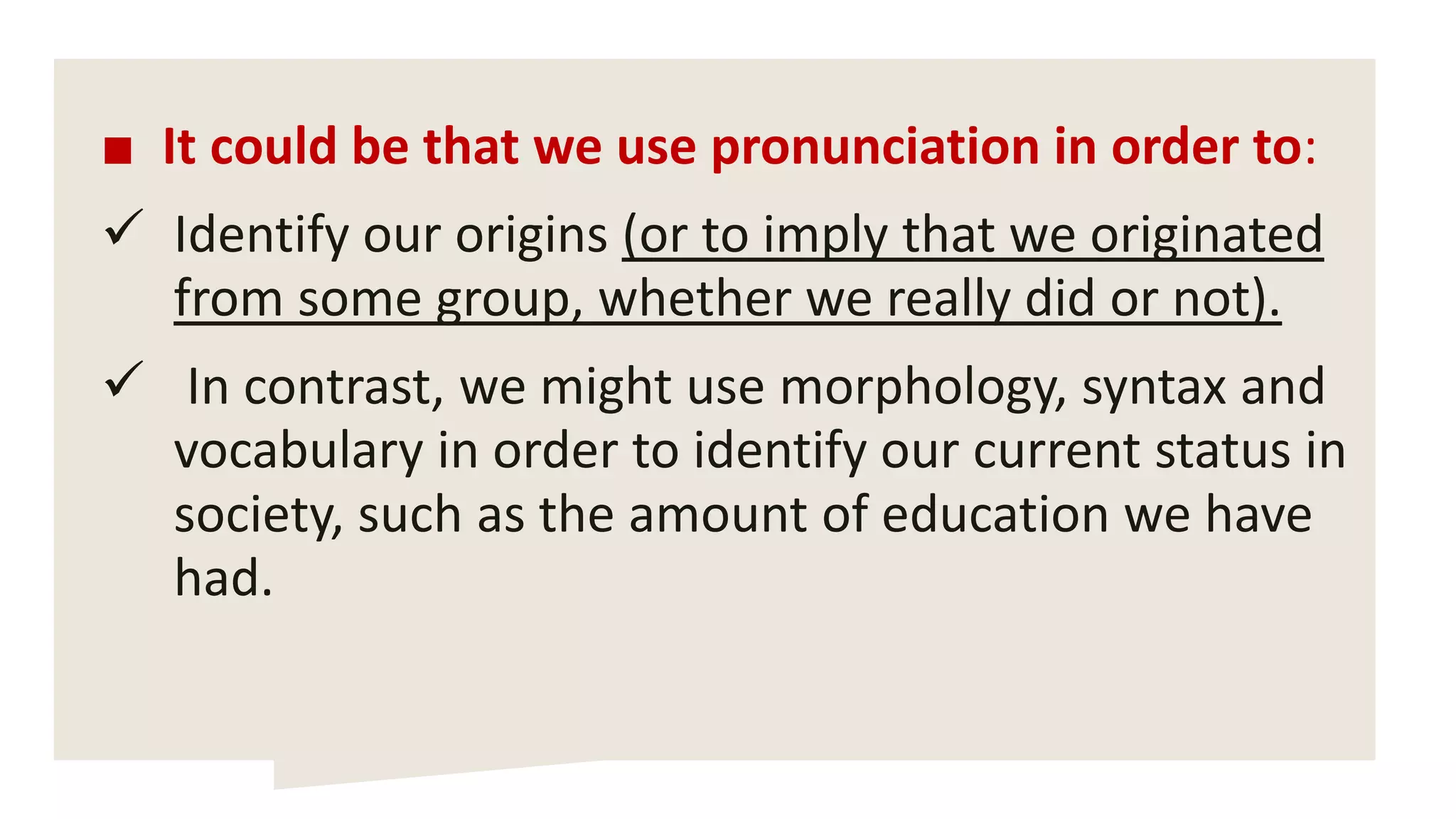 Types of linguistics items and Social Dialect | PPTX