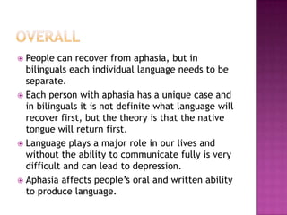 Aphasia | PPTX