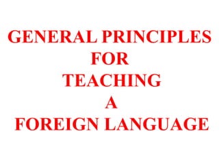 Linguistic principles of teaching english | PPTX