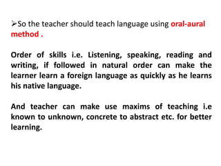 Linguistic principles of teaching english | PPTX