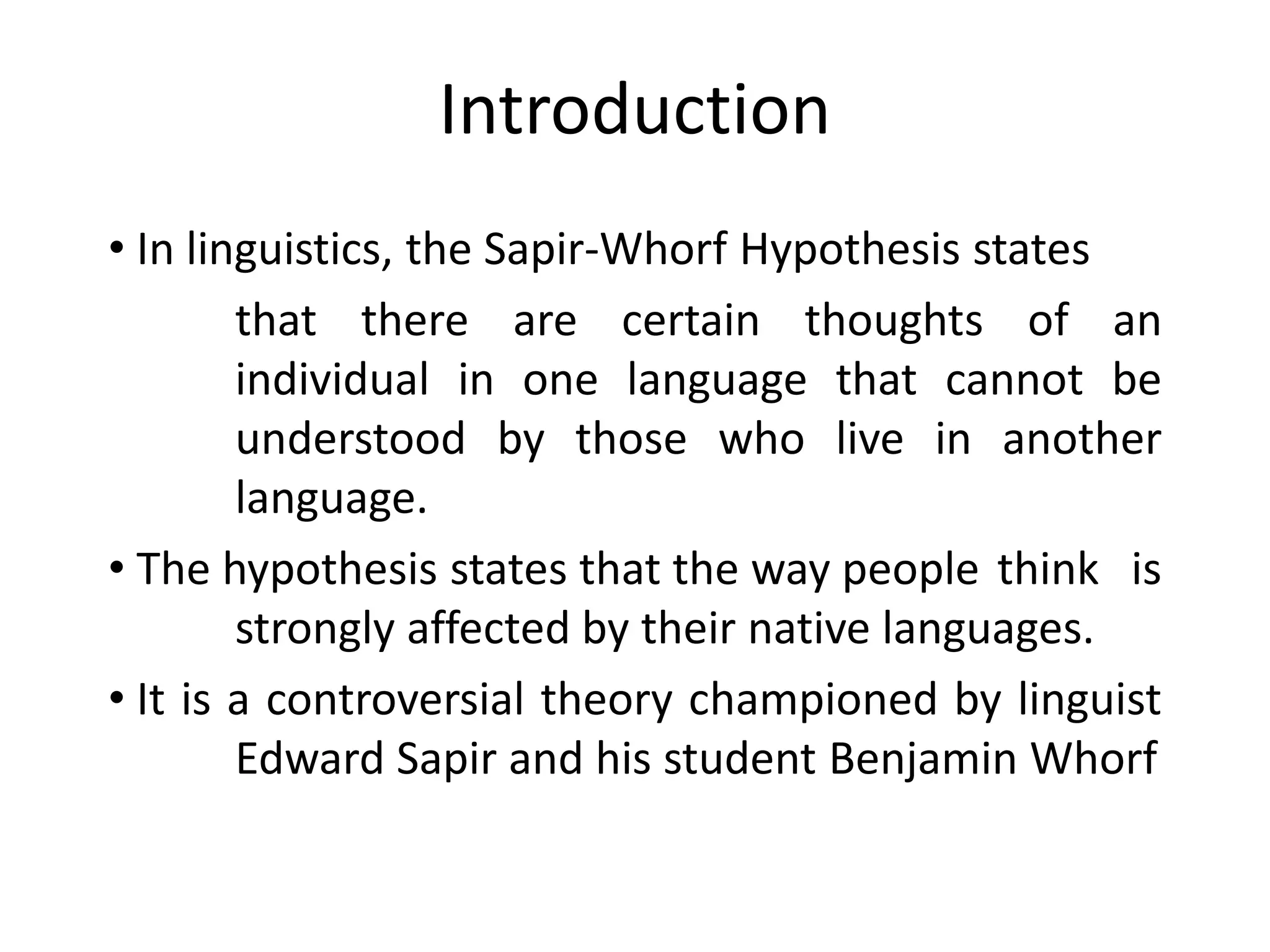 Linguistic relativity | PPTX