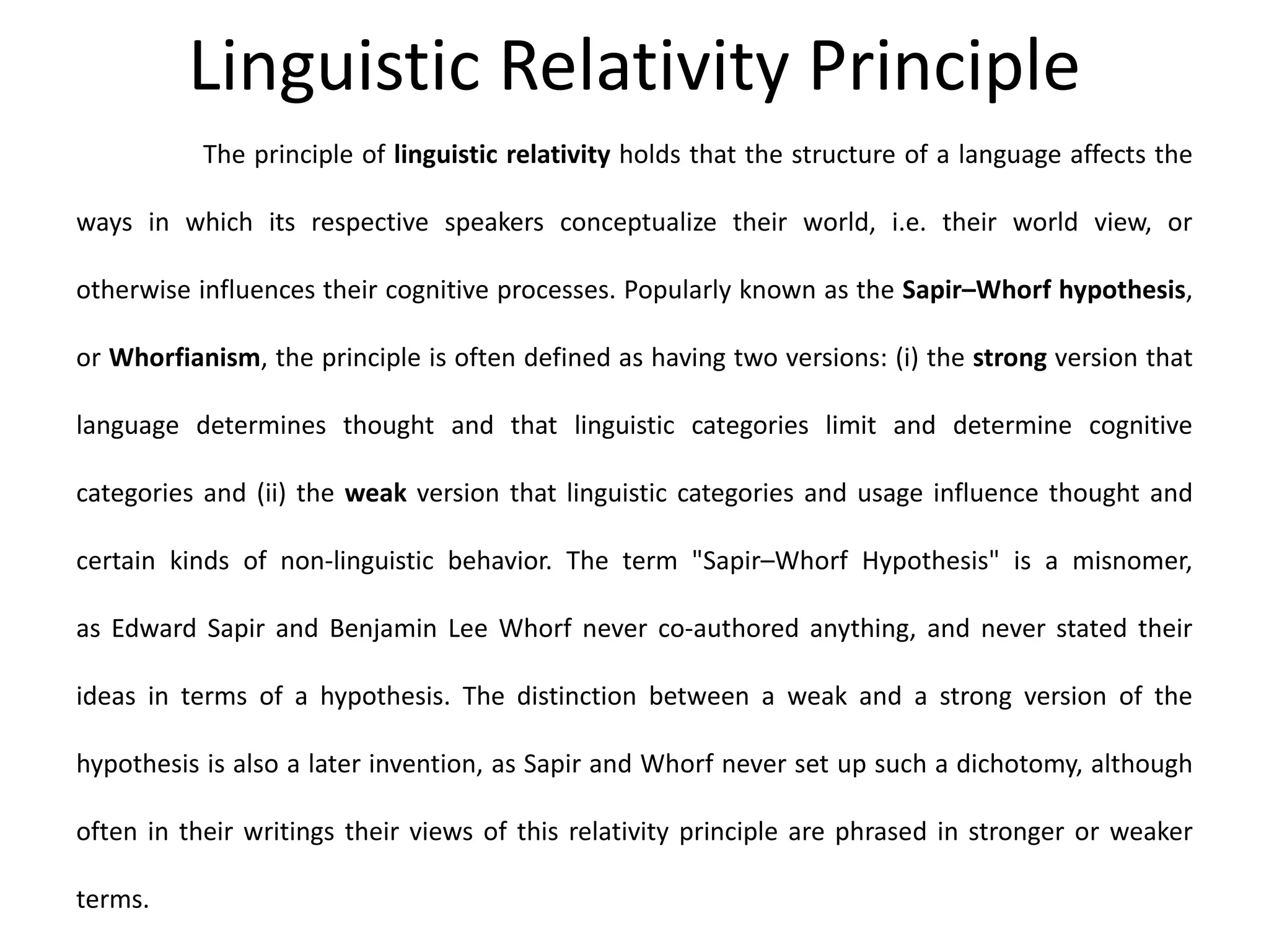 Linguistic relativity | PPTX