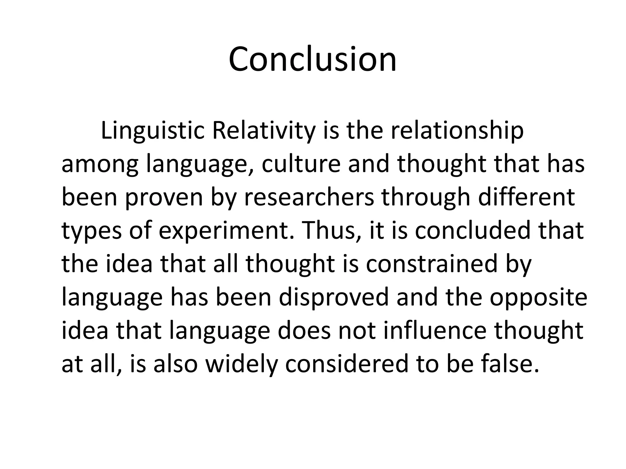 Linguistic relativity | PPTX