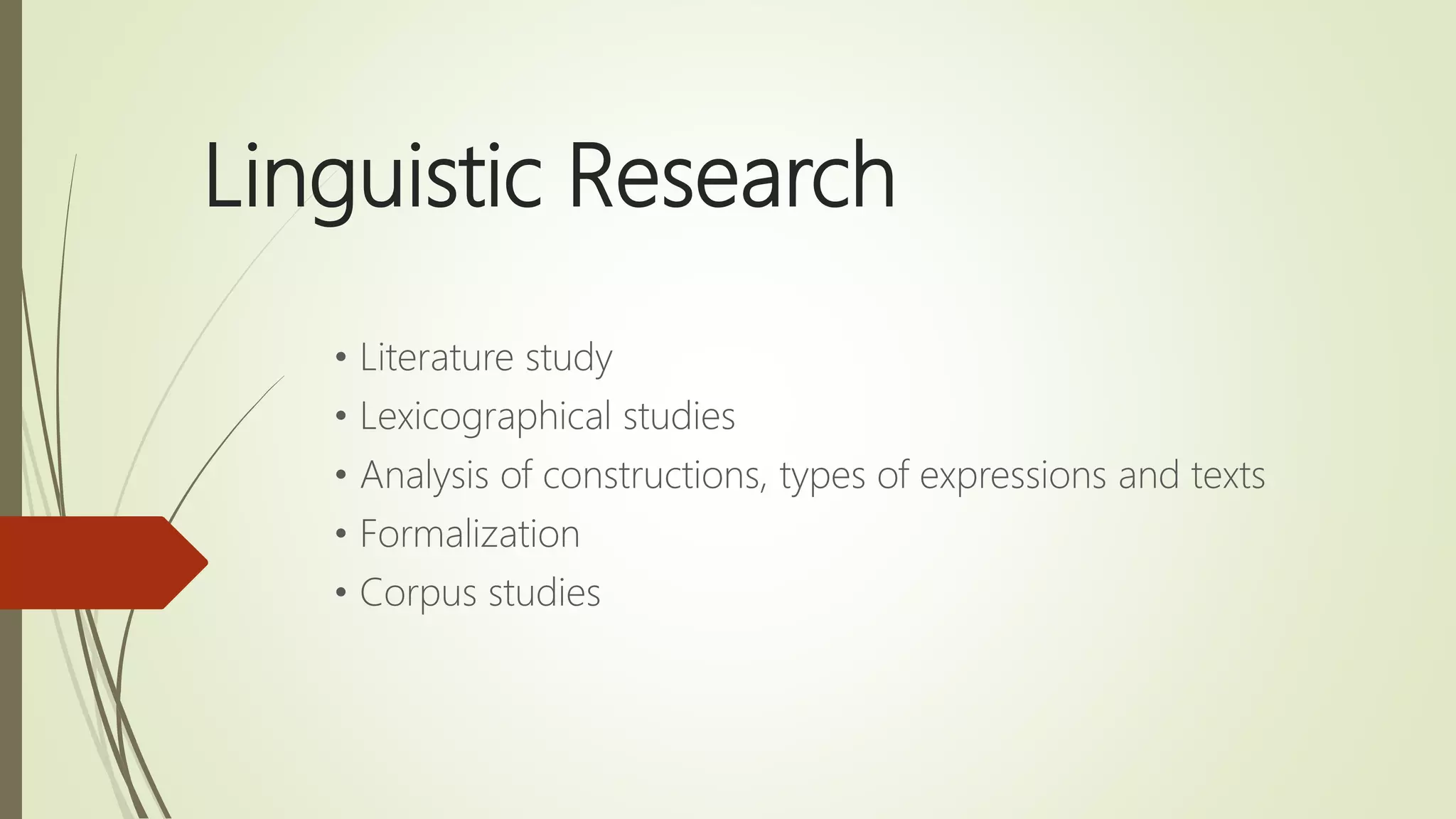 Linguistic research | PPTX
