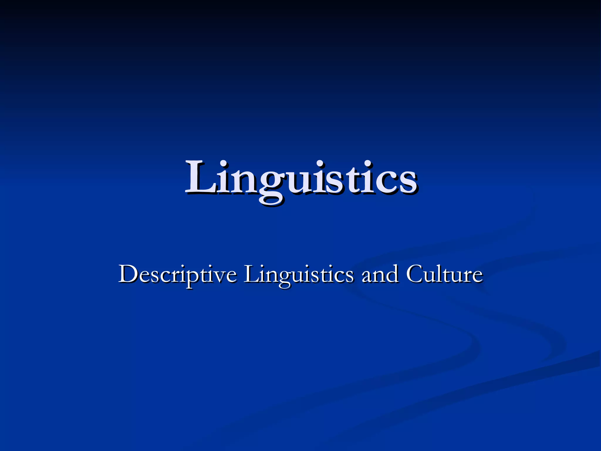Linguistics | PPT