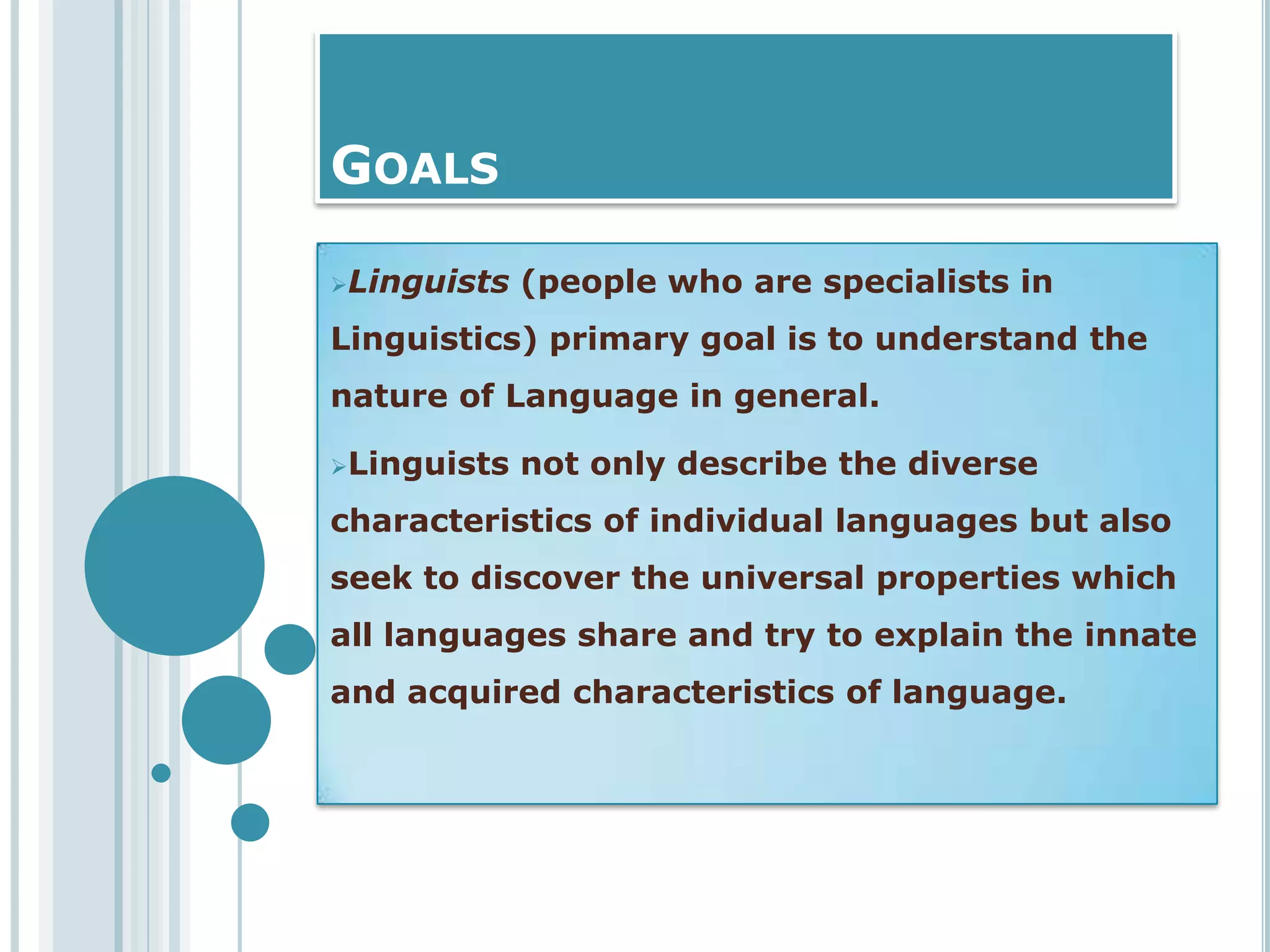 Application of Linguistics | PPTX